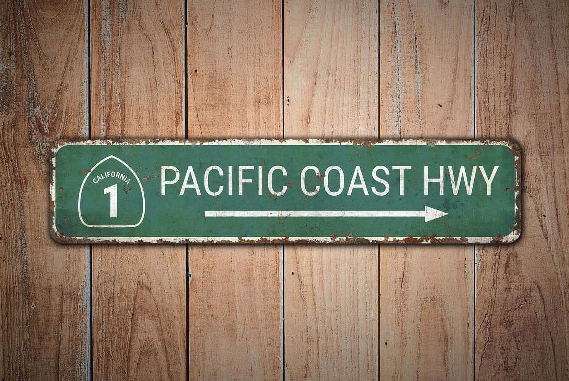 Pacific Coast HWY Sign Pacific Coast Decor Highway Sign Direction Sign ...