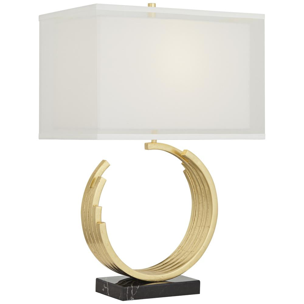 Pacific Coast Lighting 37V18 Riley Gold Leaf Table Lamp - Walmart.com