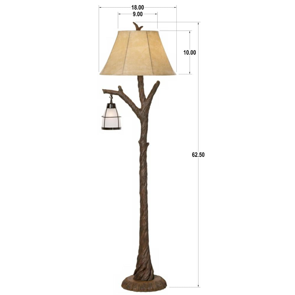 Pacific Coast Lighting 62.5" Tree Trunk Floor Lamp with Night Light ...