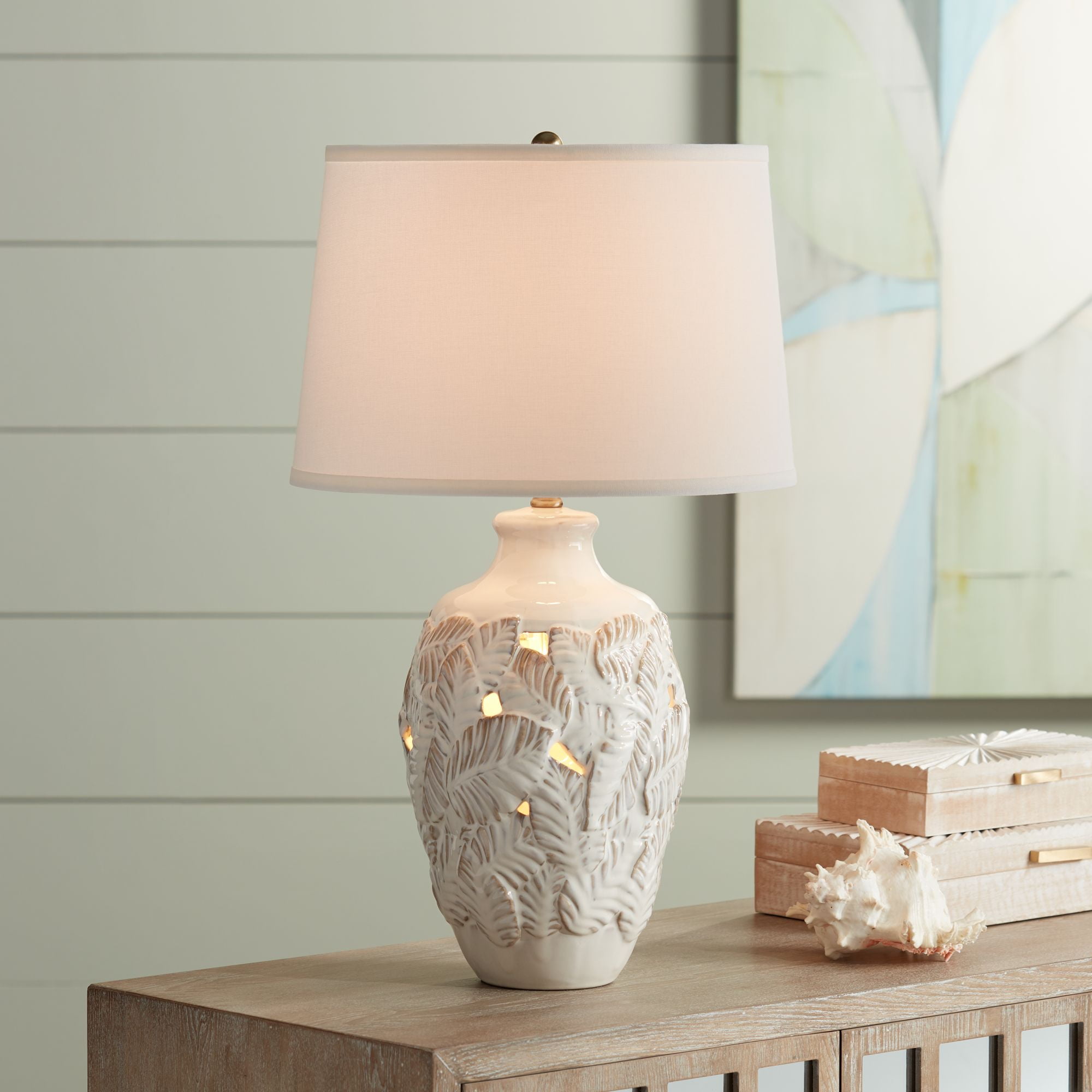 Pacific Coast Lighting Palm Bay 26" High Modern Table Lamp Night Light ...