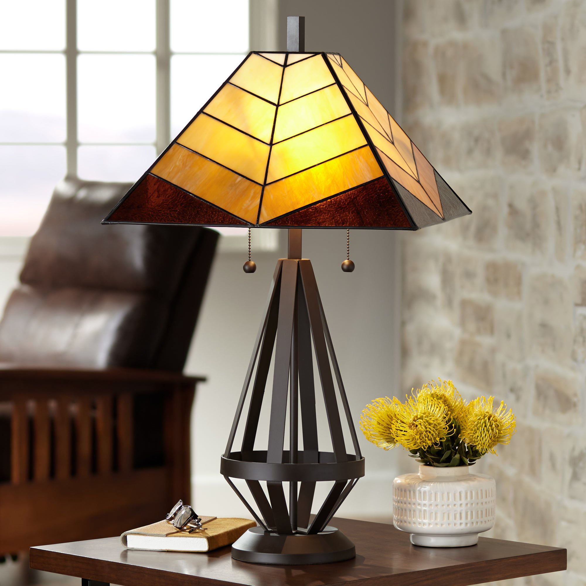 Pacific Coast Lighting 30 1/2" Tall Large Tiffany-Style End Table Lamp ...