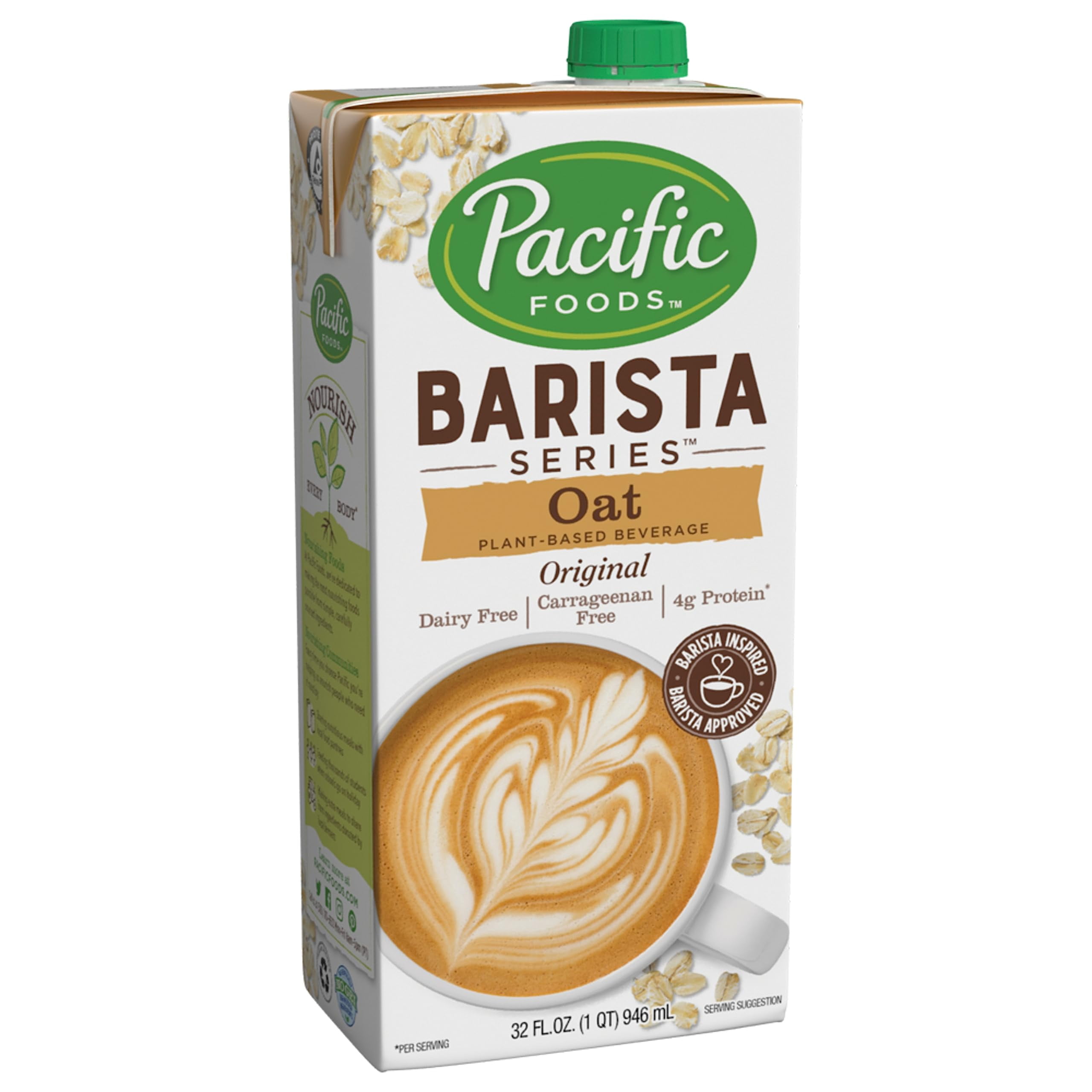 Pacific Foods Barista Series Original Oat Milk, Plant Based Milk, 32 oz ...