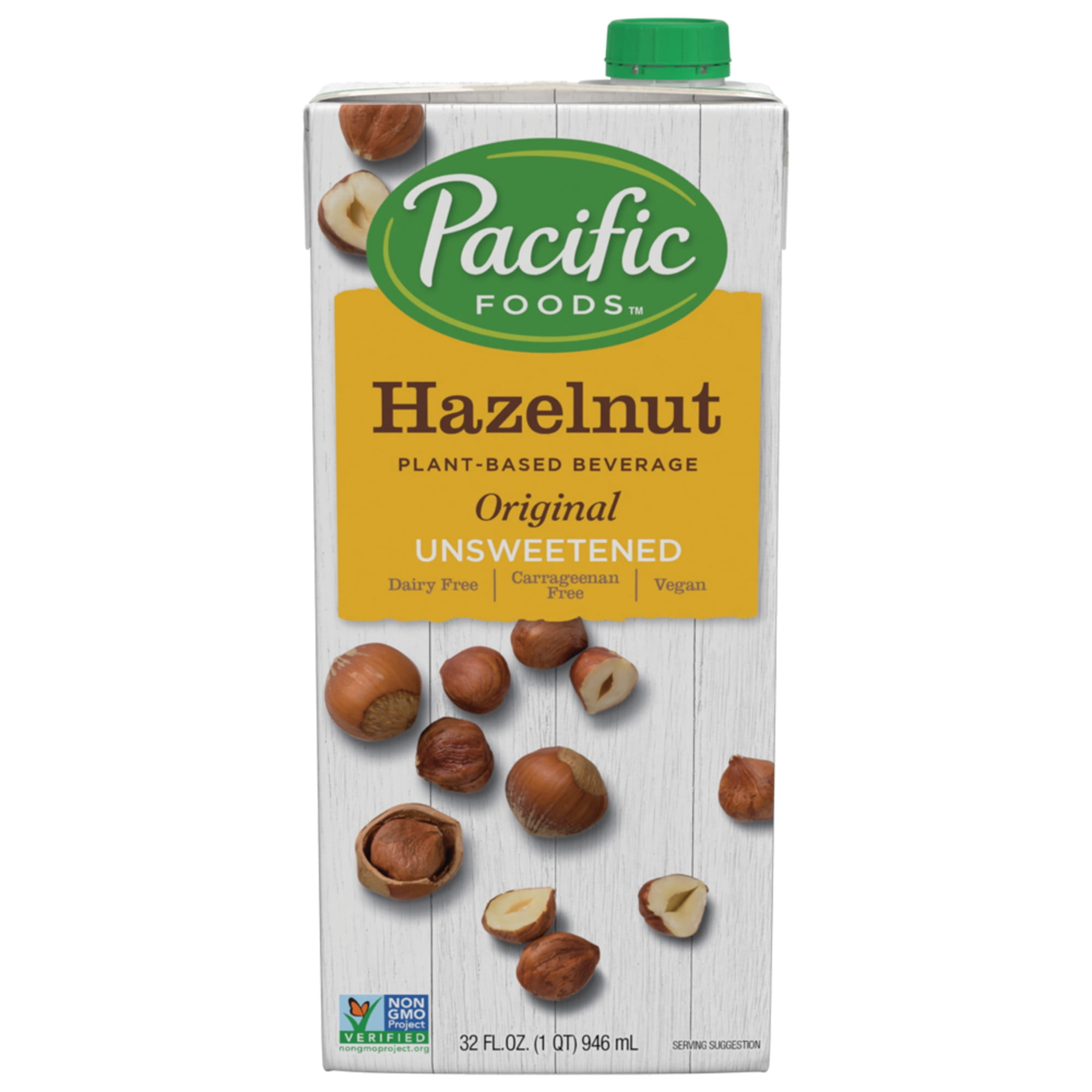 Pacific Foods Hazelnut Unsweetened Original Plant-Based Beverage, 32oz ...