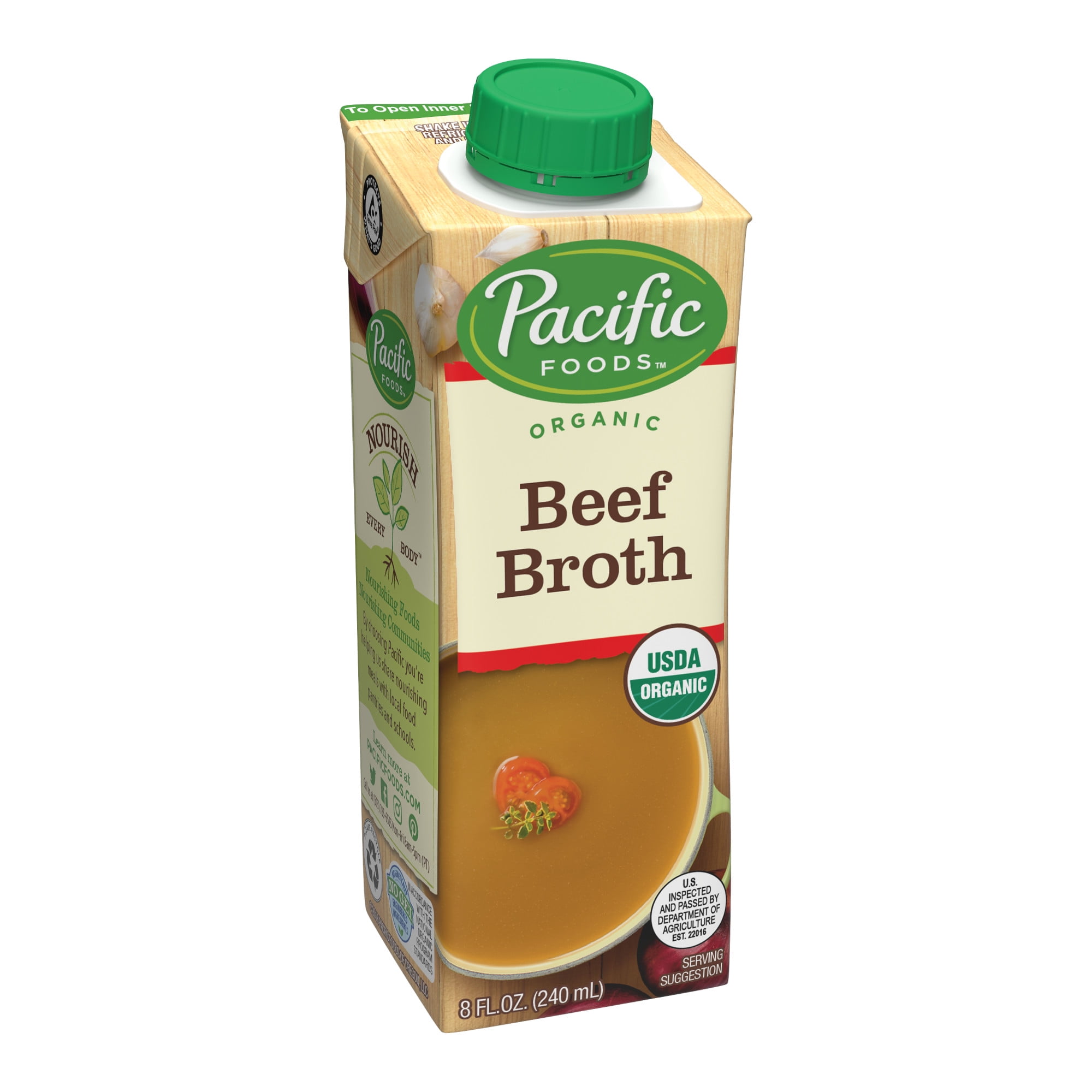 Pacific Foods Organic Beef Broth, 8oz - Walmart.com
