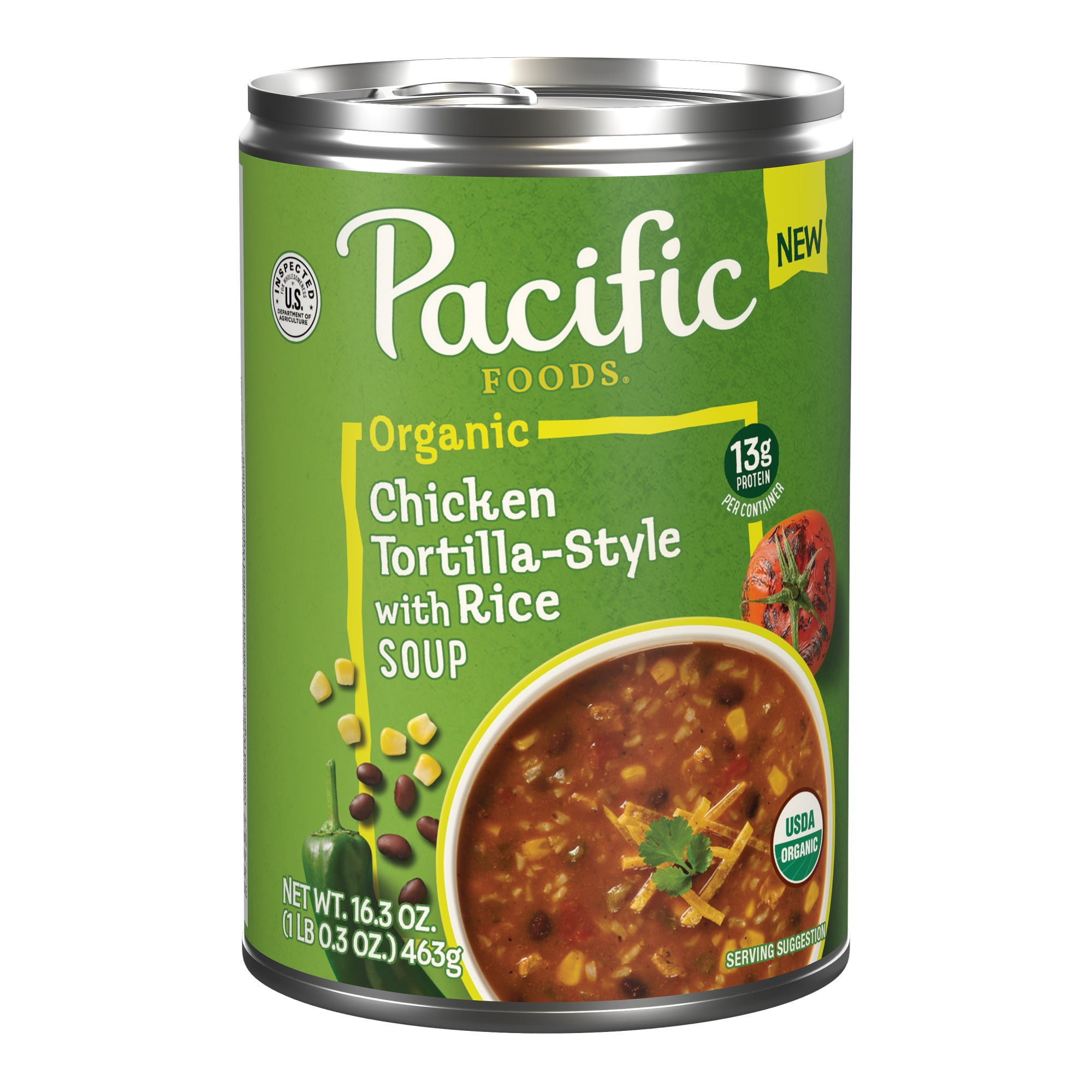 Pacific Foods Organic Chicken Tortilla Soup, 16.3 oz Can - Walmart.com