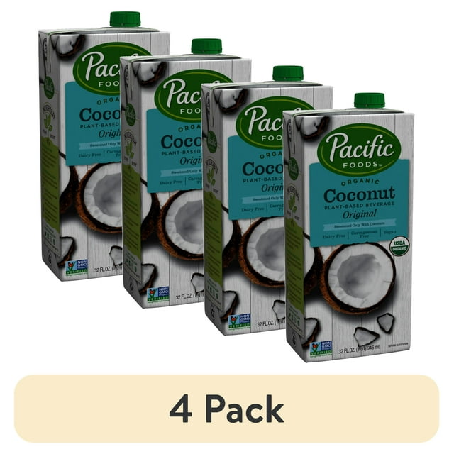 (4 pack) Pacific Foods Original Organic Coconut Milk, Plant Based Milk ...