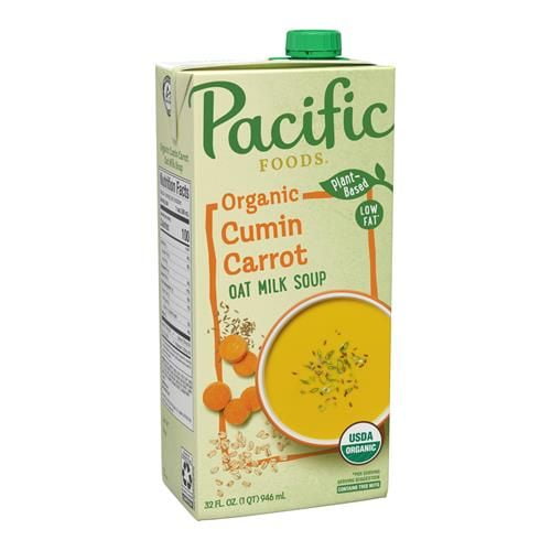 Pacific Foods Organic Cumin Carrot Oat Milk Soup, Plant Based Vegan ...