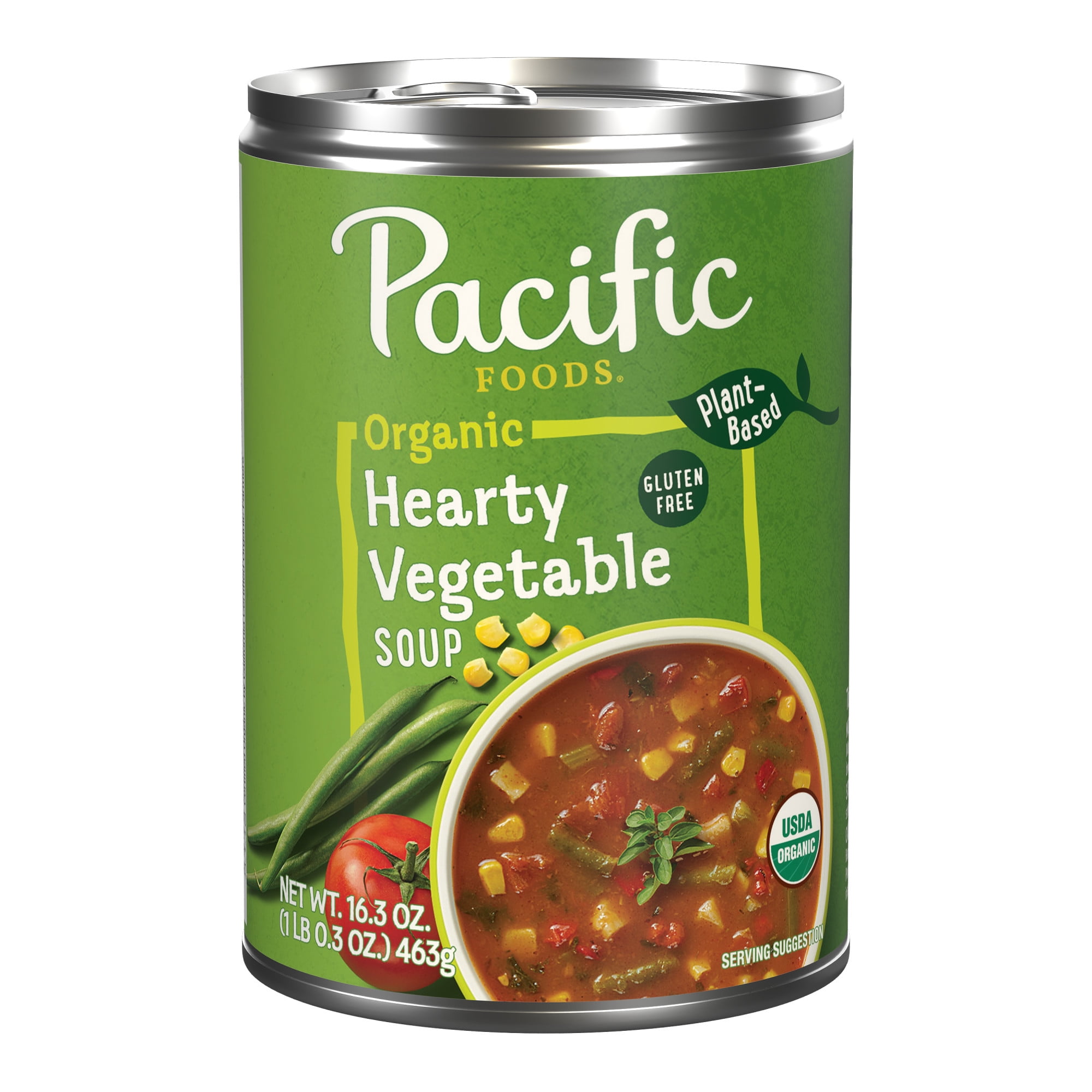 Pacific Foods Organic Hearty Vegetable Soup, 16.3 oz Can, Plant Based ...