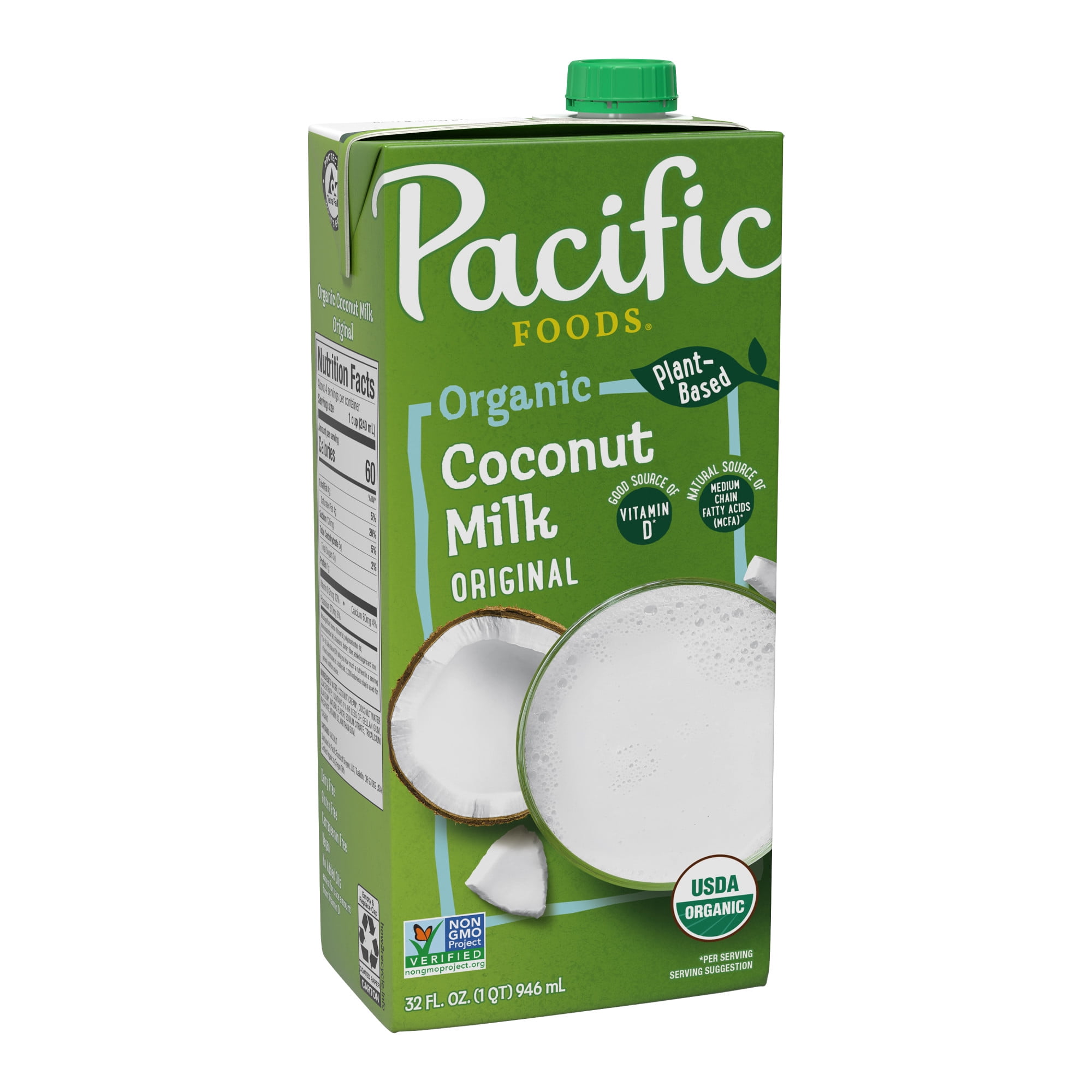 Pacific Foods Organic Coconut Drinkable Beverage, Gluten-Free, 32oz ...