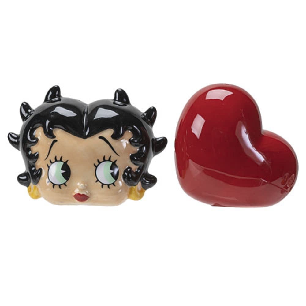Pacific Giftware Betty Boop Head & Heart Ceramic Salt and Pepper Shaker ...