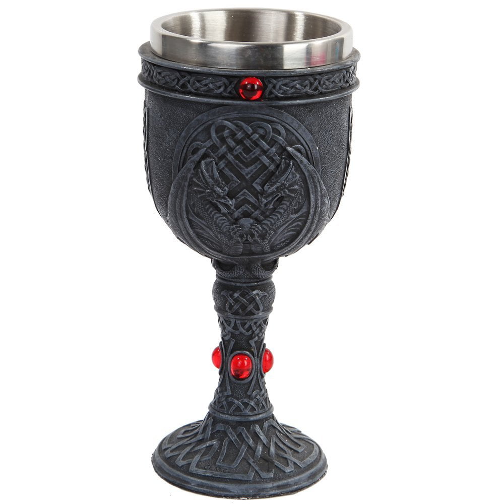 Pacific Giftware Celtic Winged Dragon Wine Goblet Chalice Resin Body ...