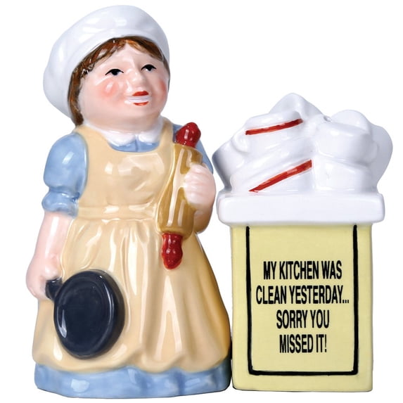 Pacific Giftware Clean Kitchen Ceramic Magnetic Salt and Pepper Shaker ...