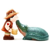 Pacific Giftware Croc Crocodile and Outback Bloke Cowboy Magnetic Salt ...