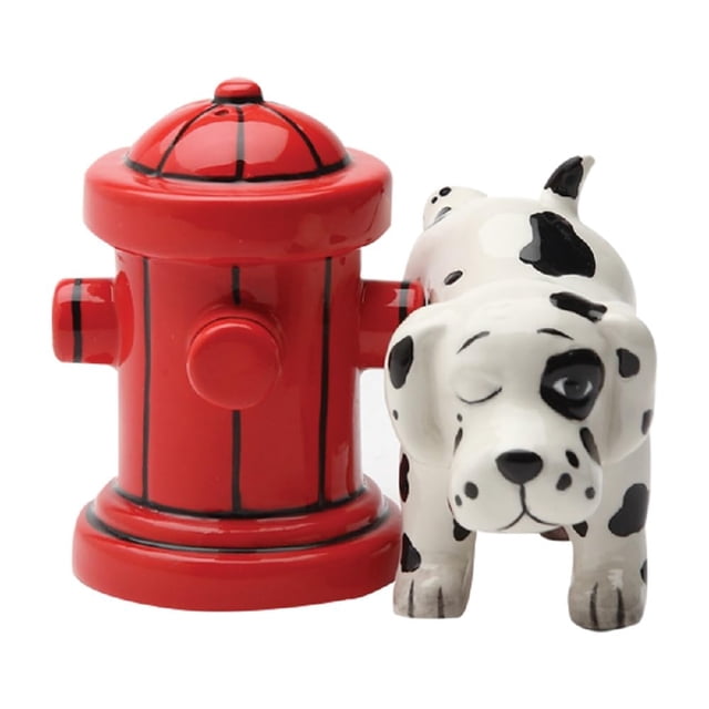 Pacific Giftware Dalmation Dog with Fire Hydrant Ceramic Magnetic Salt ...