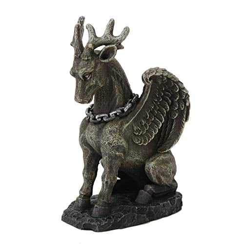 Pacific Giftware Domesticated Winged Stag Bound by Metal Chain Collar ...