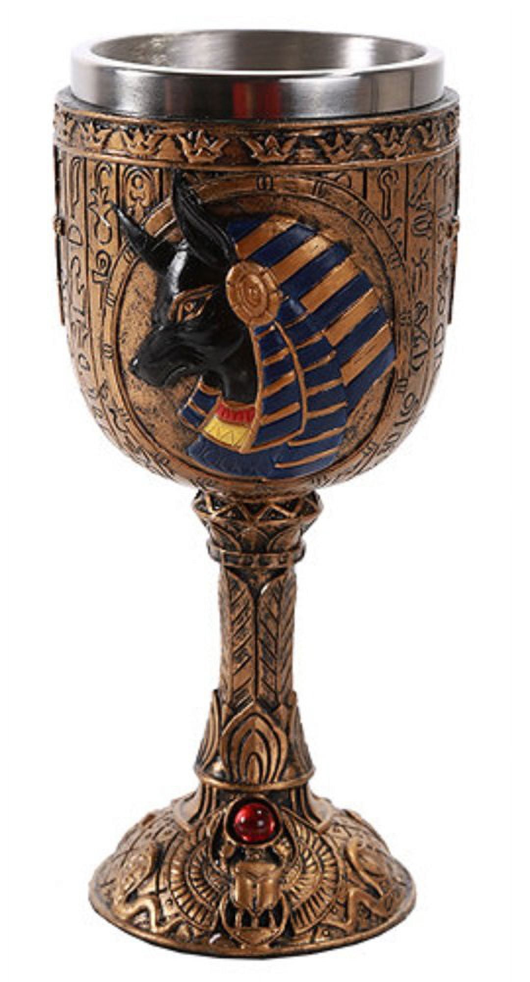 Pacific Giftware Egyptian Anubis God of Underworld Golden Wine Goblet ...