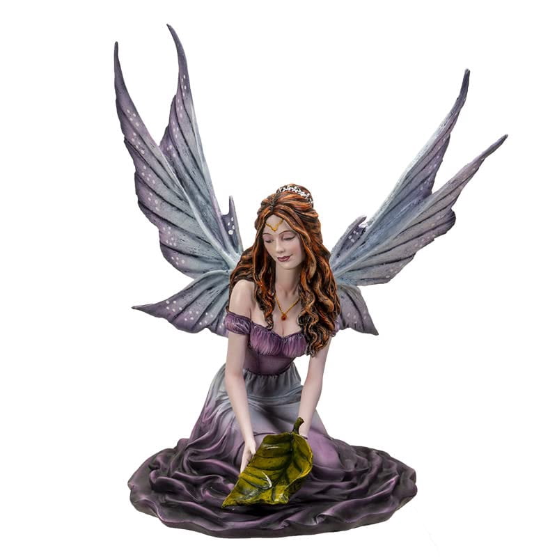 Pacific Giftware Fairy Playing with Leaf, Cold Cast Resin, 12.60-inch ...