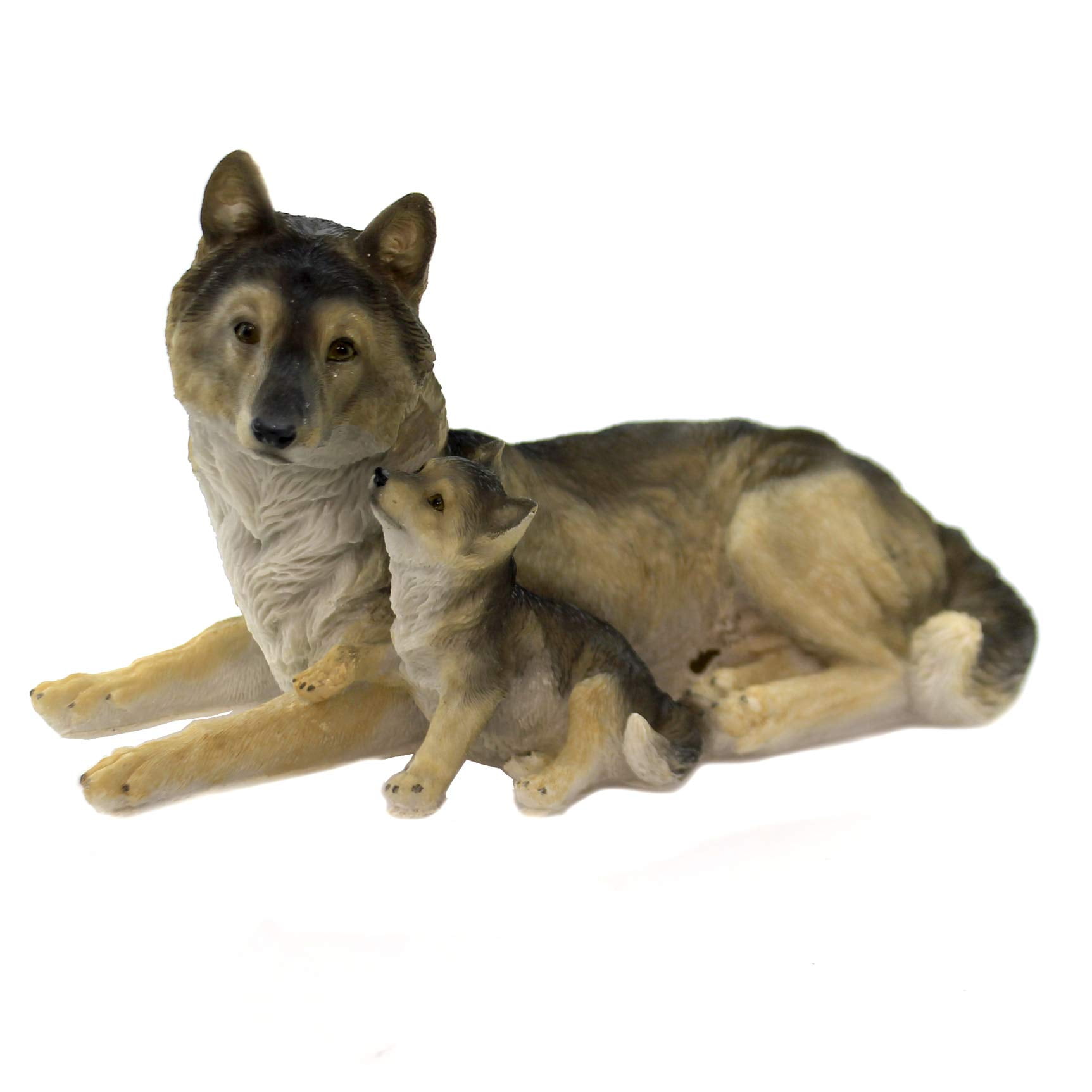 Pacific Giftware Grey Wolf with Pups Wildlife Collection Figurine ...