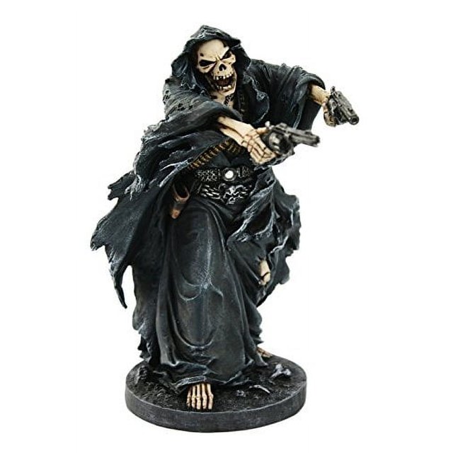 Pacific Giftware Grim Reaper Assassin with Guns Revolvers Skeleton ...