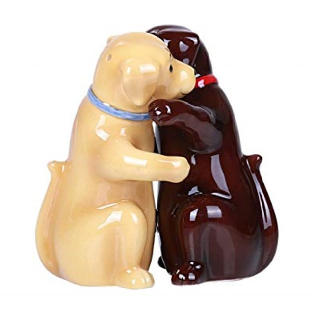 Pacific Giftware Hugging Labradors Magnetic Ceramic Salt and Pepper ...