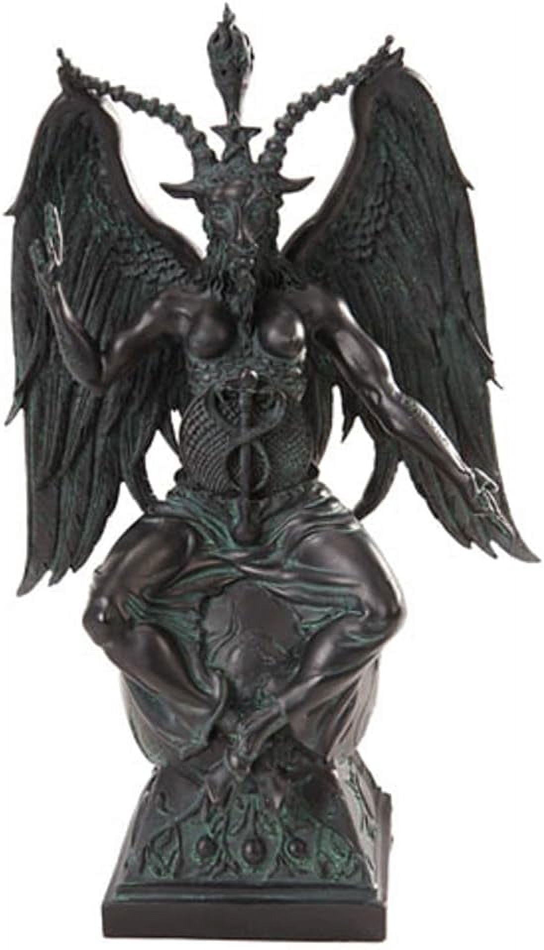 Pacific Giftware Large Baphomet On Pedestal in Faux Stone Finish Statue ...
