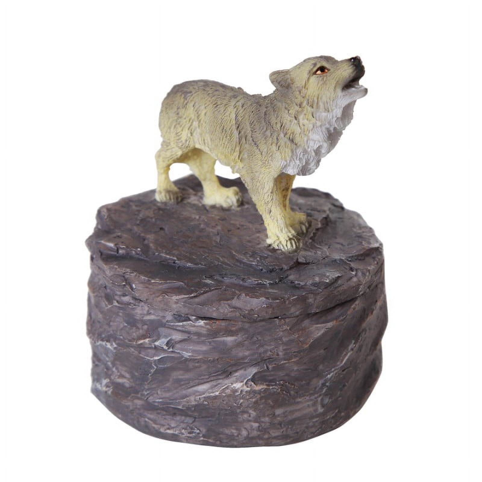 Pacific Giftware Lone Majestic Wolf Mini Resin Trinket Box 3.15 Inches ...