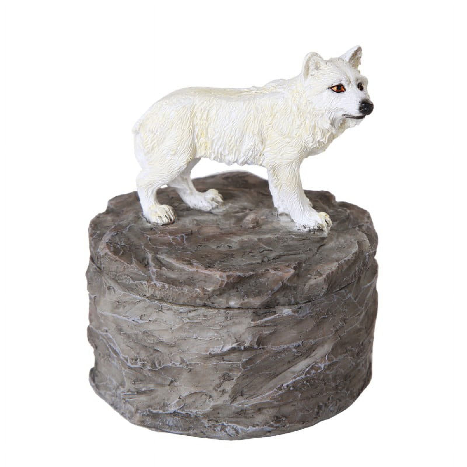 Pacific Giftware Lone Majestic Wolf Mini Resin Trinket Box 3.15 Inches ...