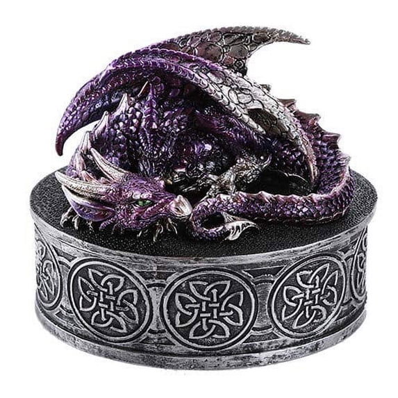 Pacific Trading Medieval Fantasy Mythical Dragon Lidded Treasure Box ...