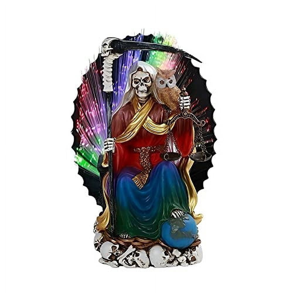 Santa Muerte Saint Death Grim Reaper LED Color Changing Resin Statue ...