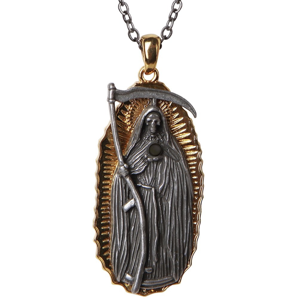 Pacific Giftware Santa Muerte Necklace Mexican Folklore Saint of Holy ...