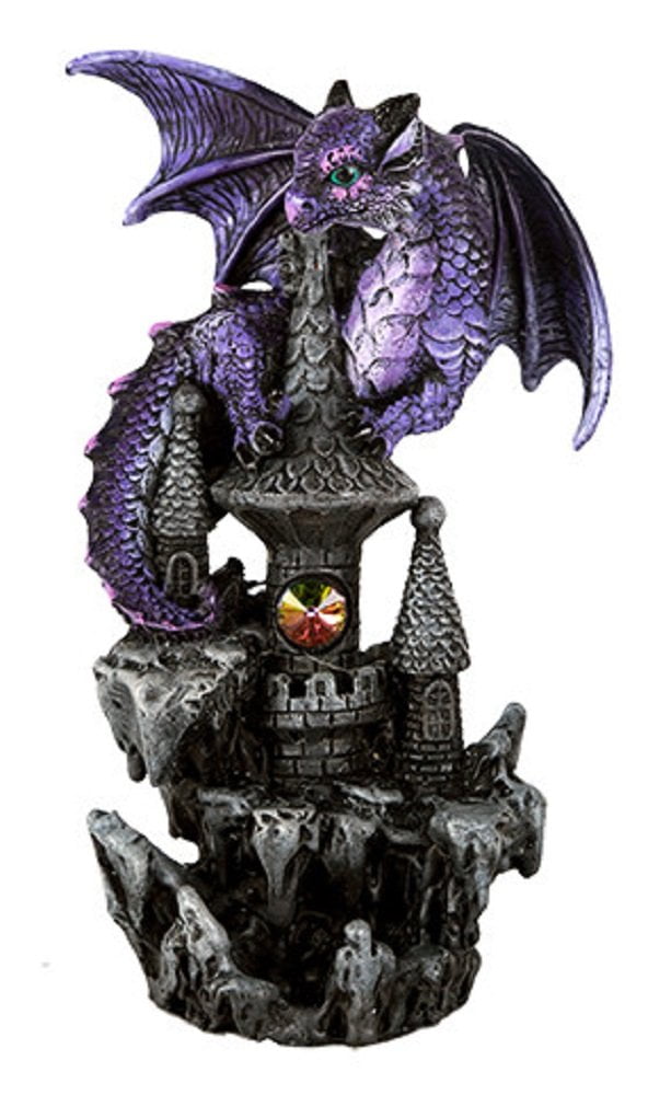 Pacific Giftware Small Guardian Dragon Protecting Castle with ...