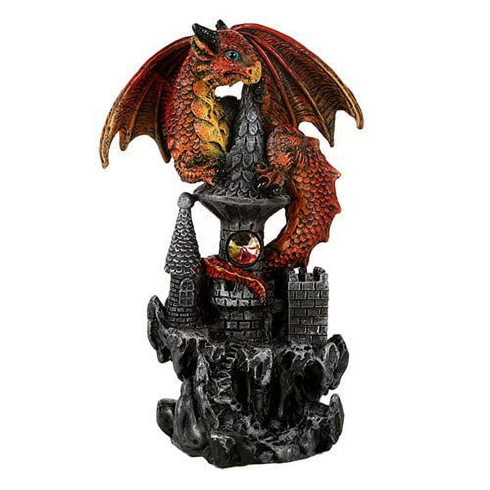 Pacific Giftware Small Guardian Dragon Protecting Castle with ...