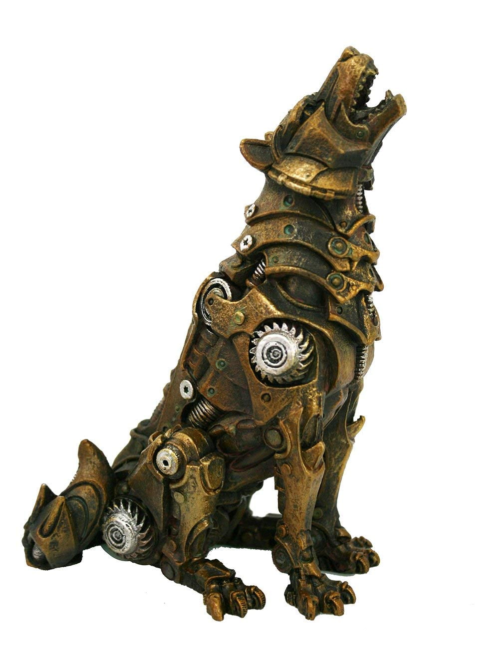 Pacific Giftware Steampunk Howling Alpha Wolf in Rustic Steel and Gears ...