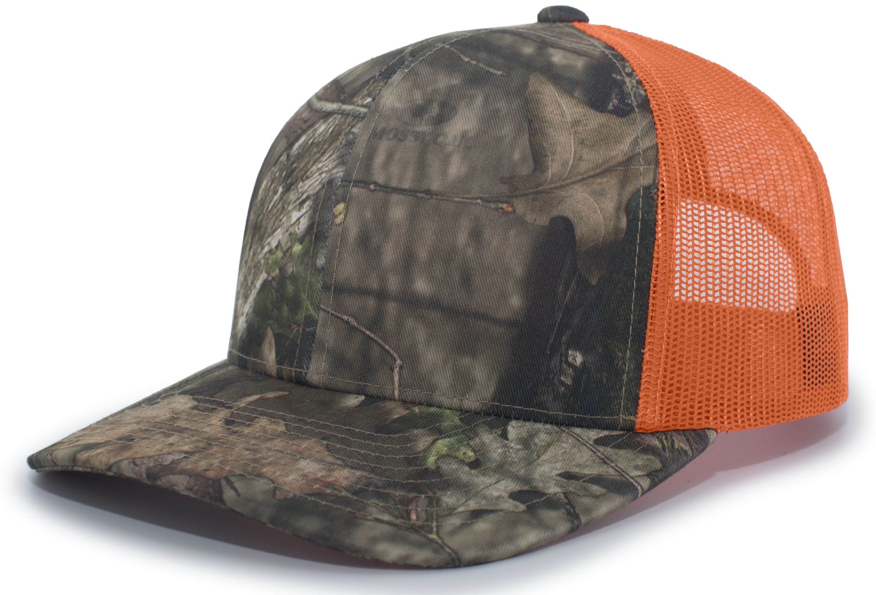 Pacific Headwear Camo Snapback Trucker Cap 108C Blaze/Break-Up Country ...
