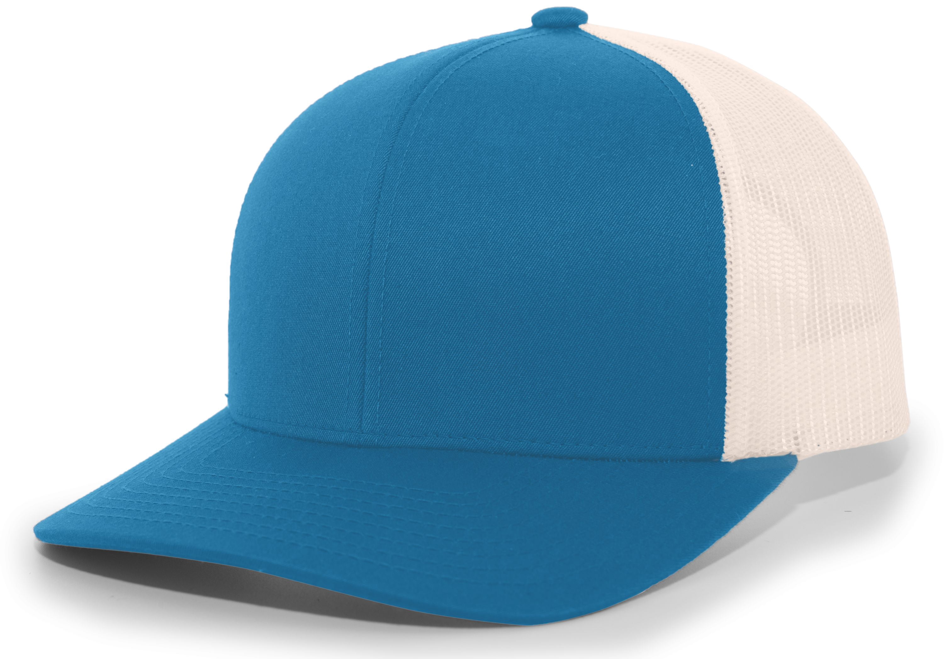 Pacific Headwear Trucker Snapback Cap 104C Panther Teal/Beige/Panther ...
