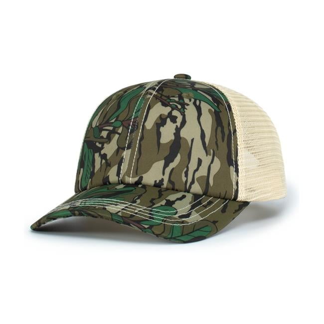 Pacific Headwear P640.2P3.OS Vintage Mossy Oak Trucker Cap, Greenleaf ...