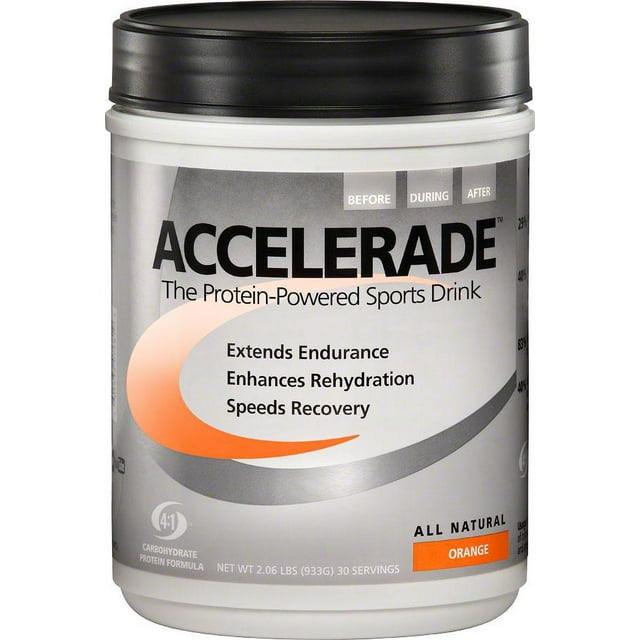 Pacific Health Accelerade Protein-Powered Sports Drink Mix Orange Jar ...