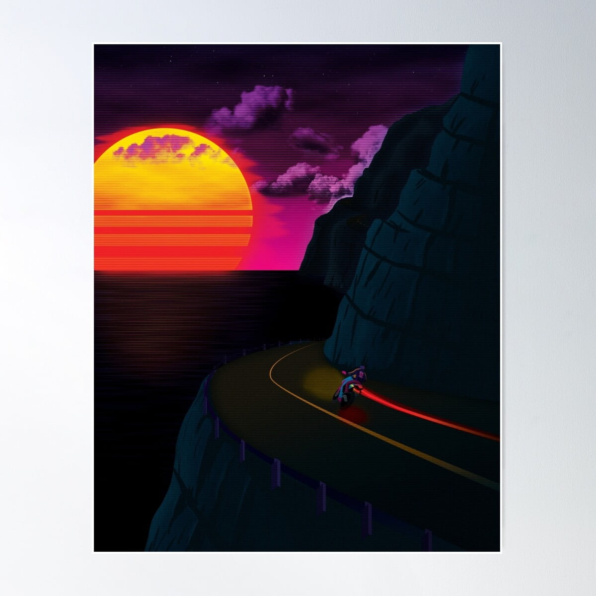 Pacific Highway Poster Wall Art, Modern Wall Decor For Living Room ...