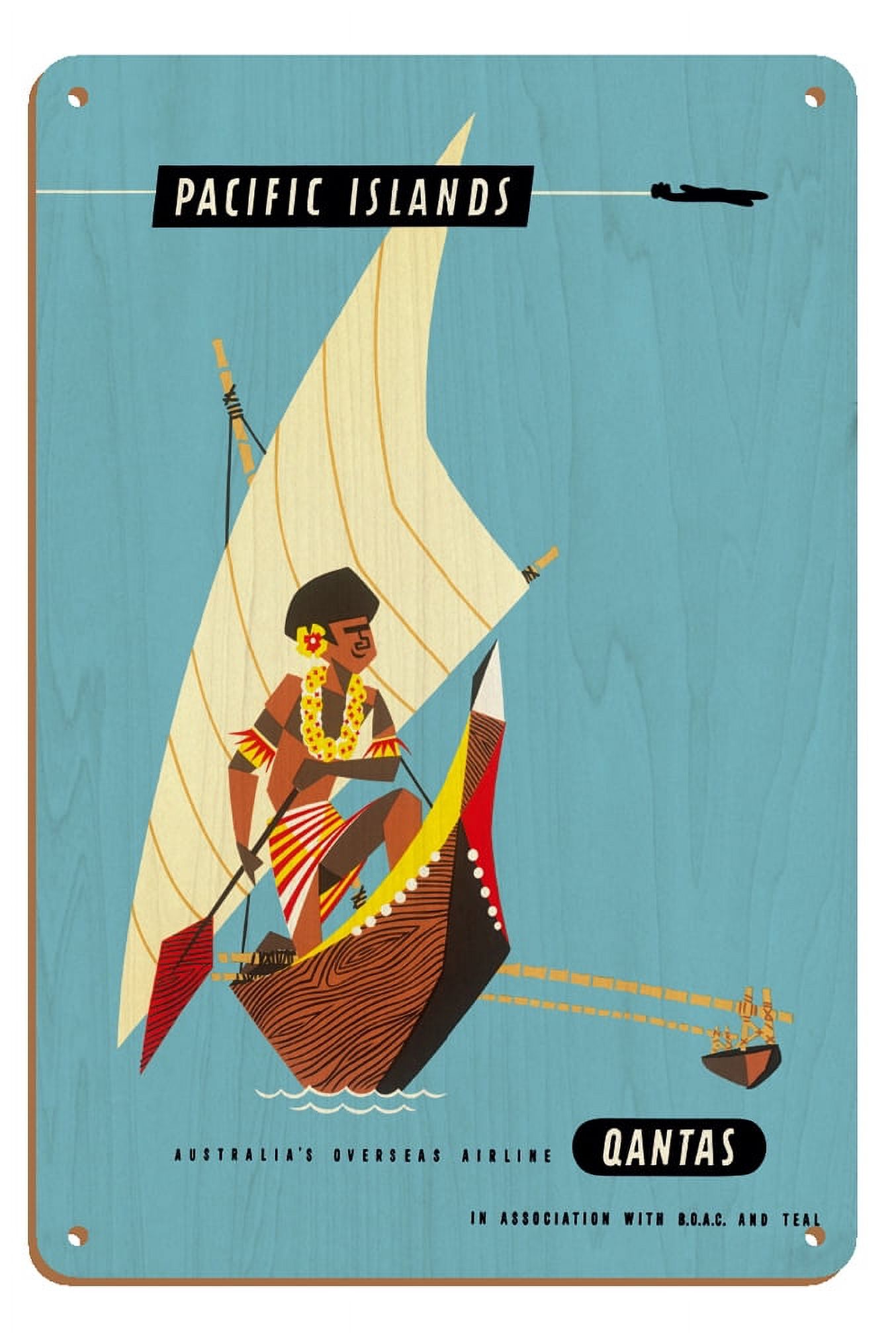 Pacific Islands - Polynesian Outrigger Canoe - Qantas Empire Airways ...