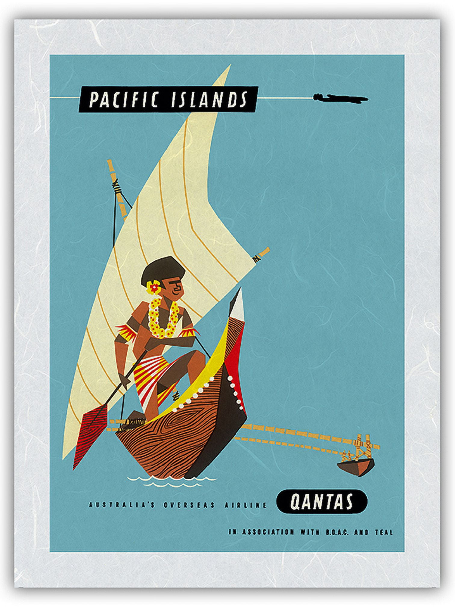 Pacific Islands - Polynesian Outrigger Canoe - Qantas Empire Airways ...