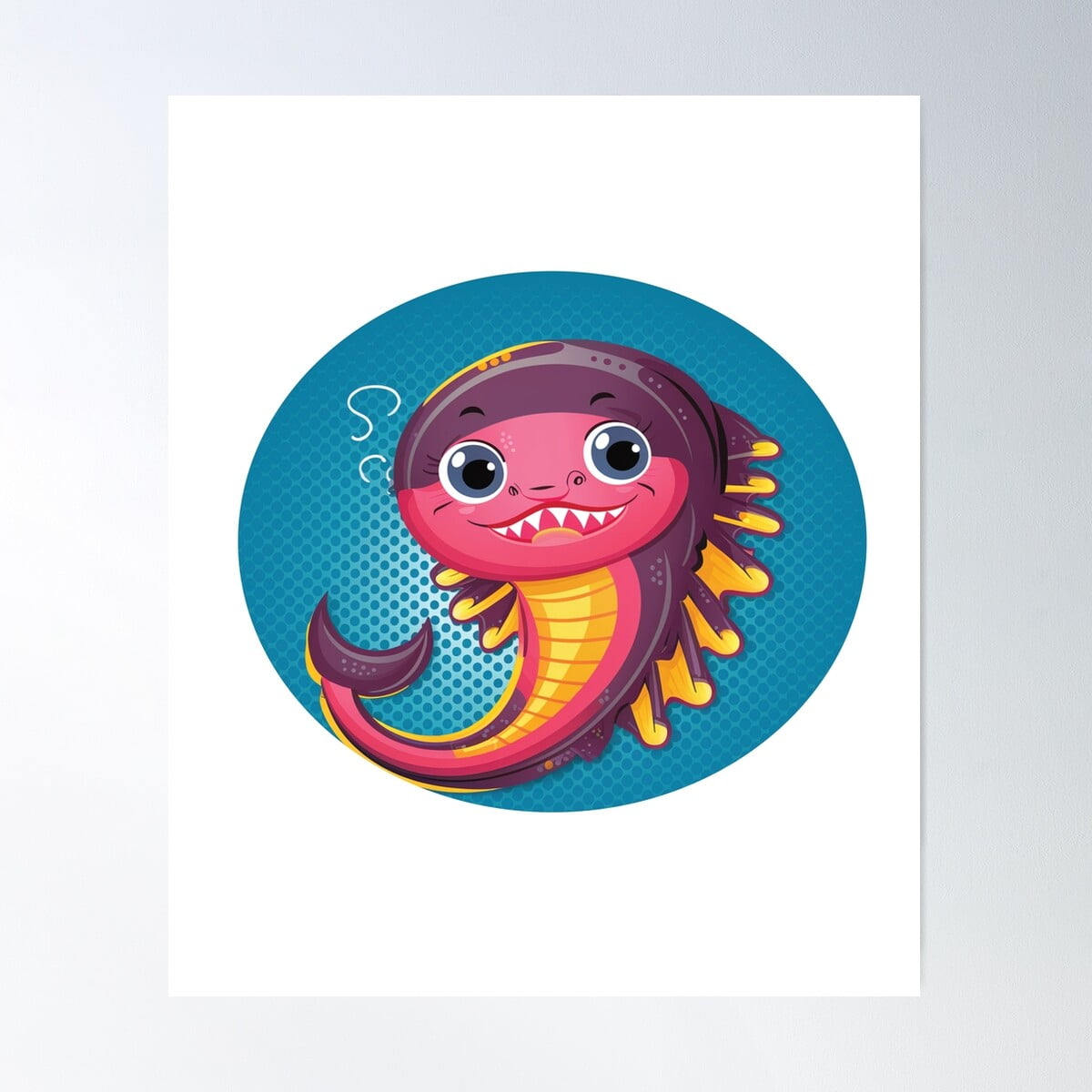 Pacific Lamprey Sticker Poster Wall Art, Modern Wall Decor For Living ...