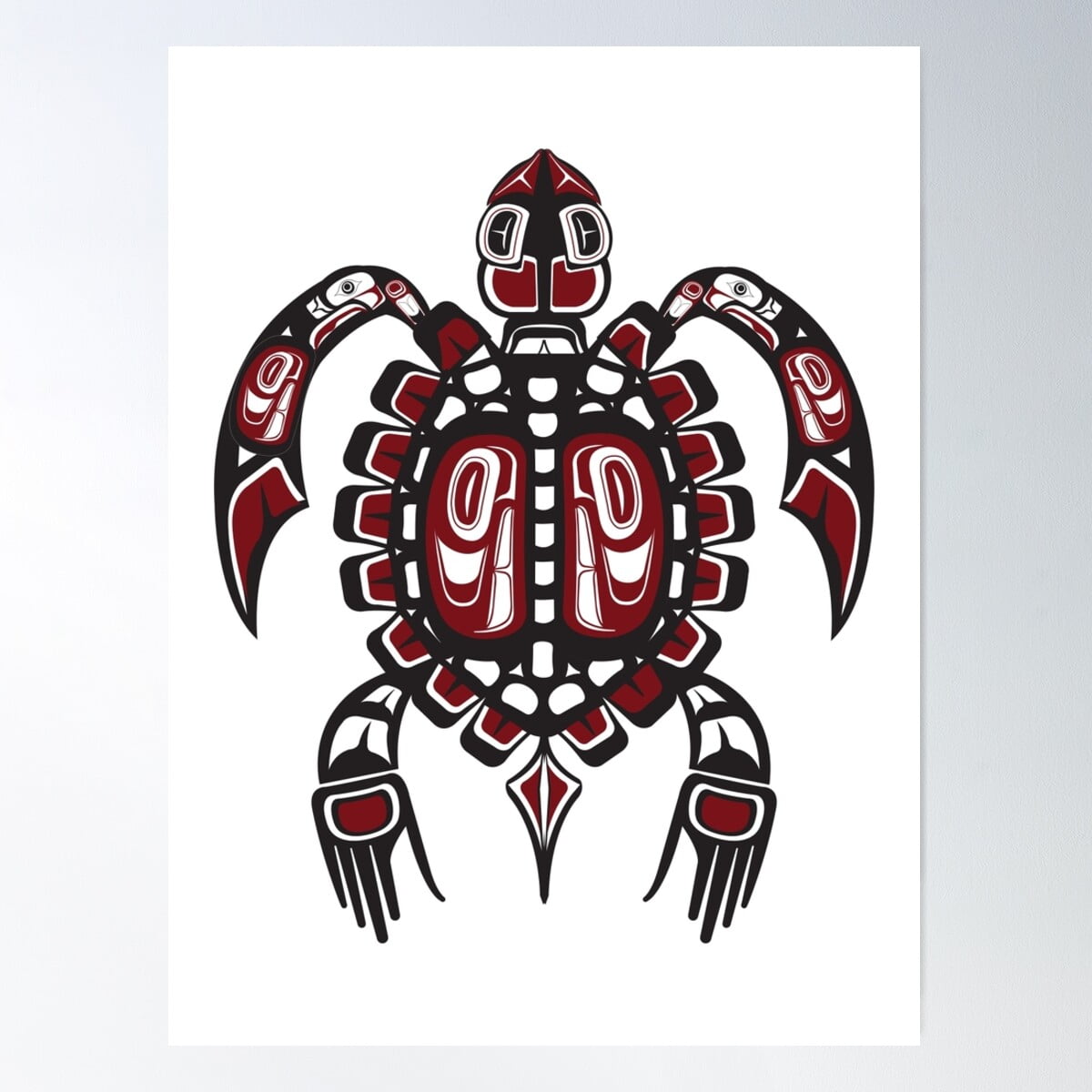 Pacific Northwest Turtle, Coastal Salish Native American Tortoise ...