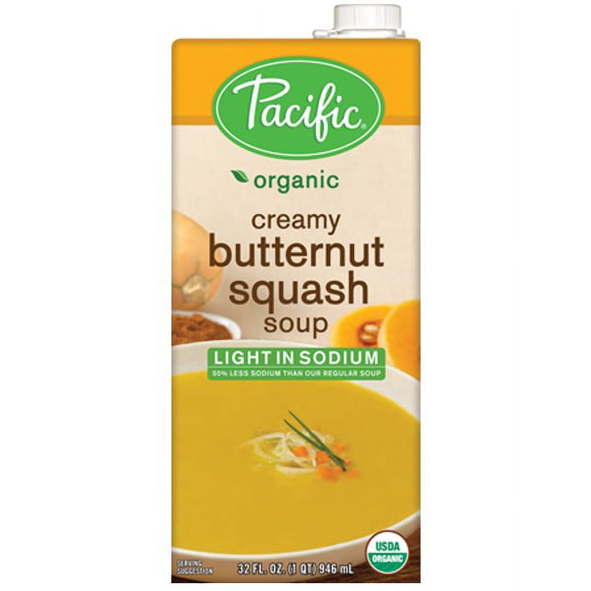 Pacific Organic Creamy Butternut Squash Soup 32 oz Cartons - Pack of 6 ...