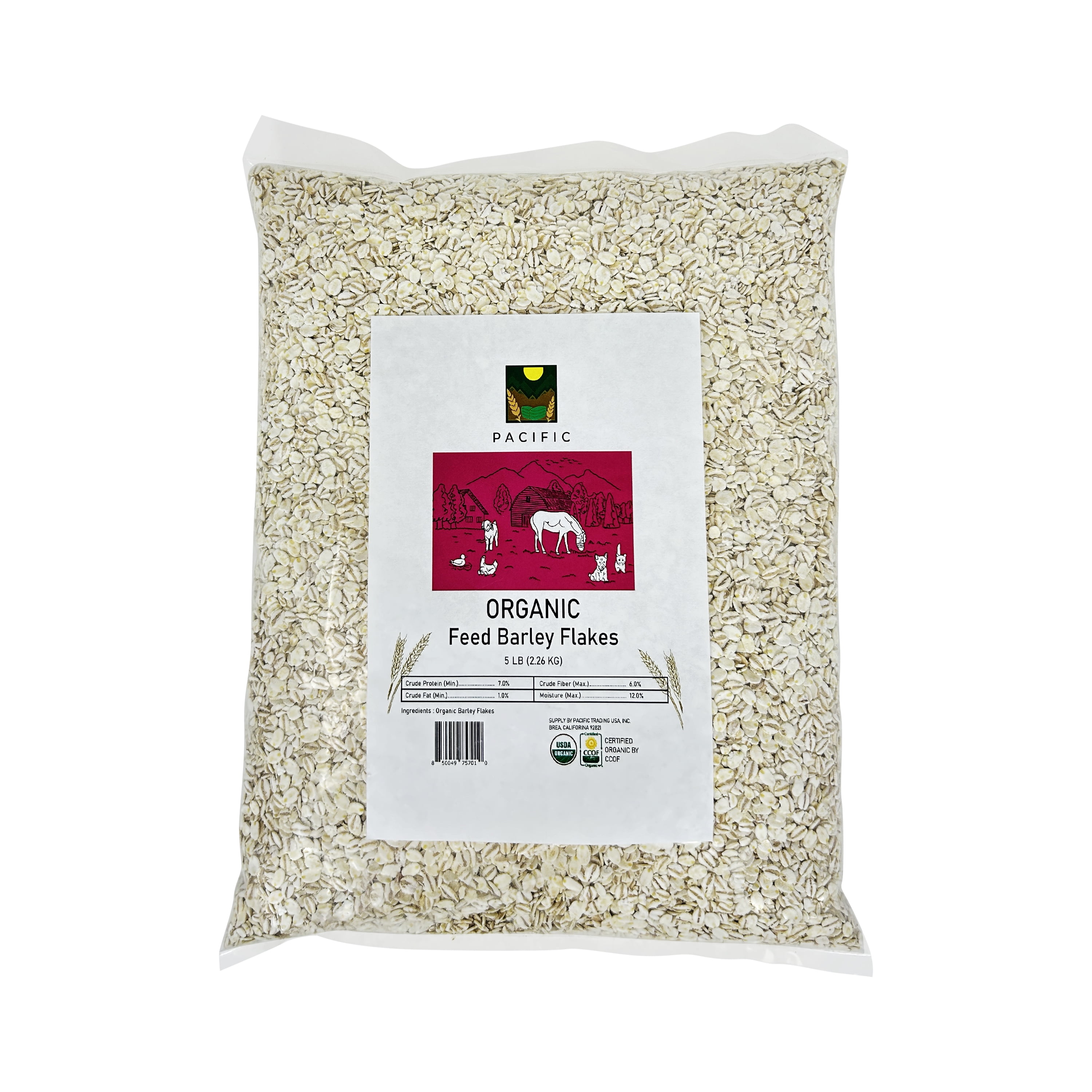 Pacific Organic Feed Barley Flakes - Barley Flakes Organic | Rich with ...