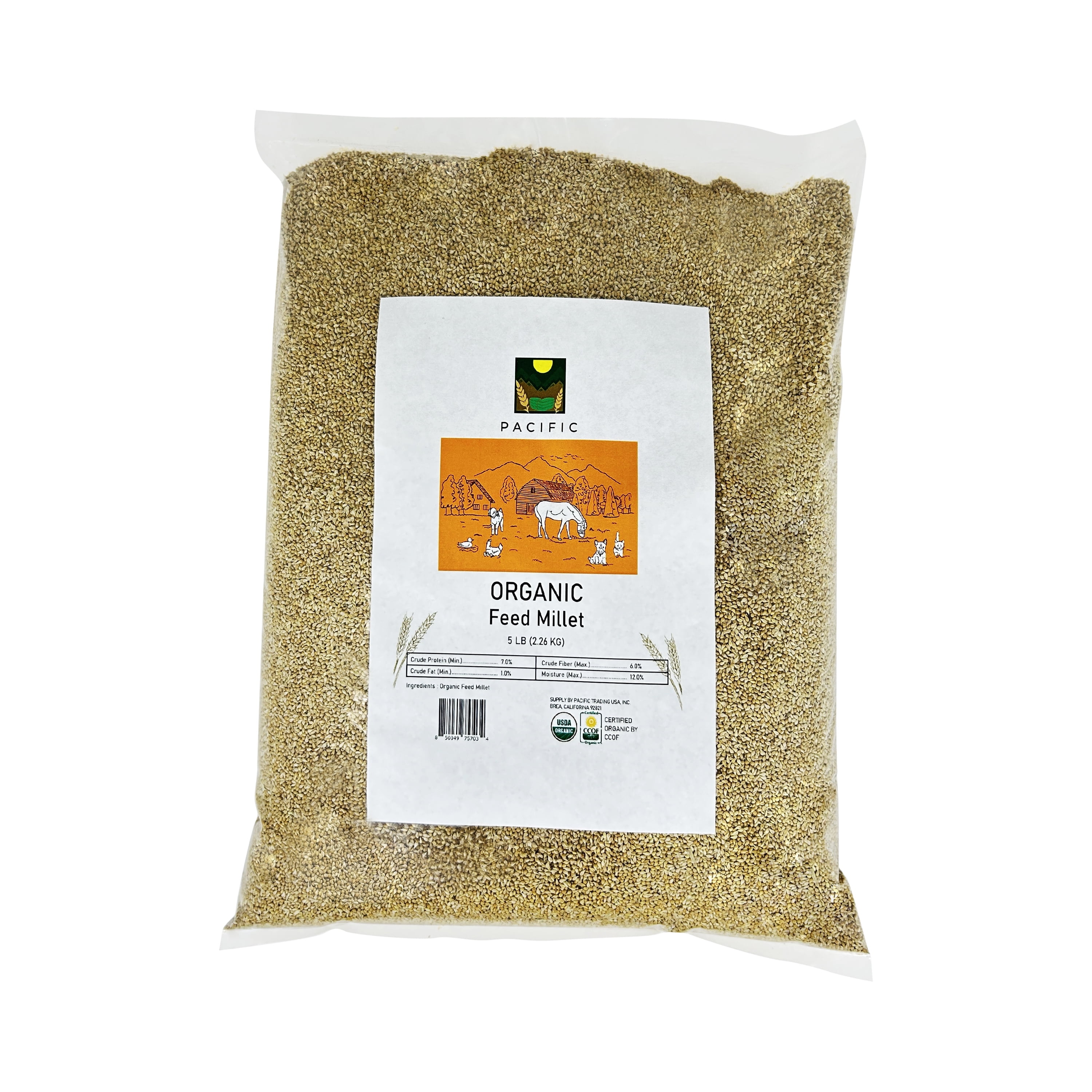 Pacific Organic Feed Millet - Millet Bird Seed 5Lbs | Rich with Fiber ...