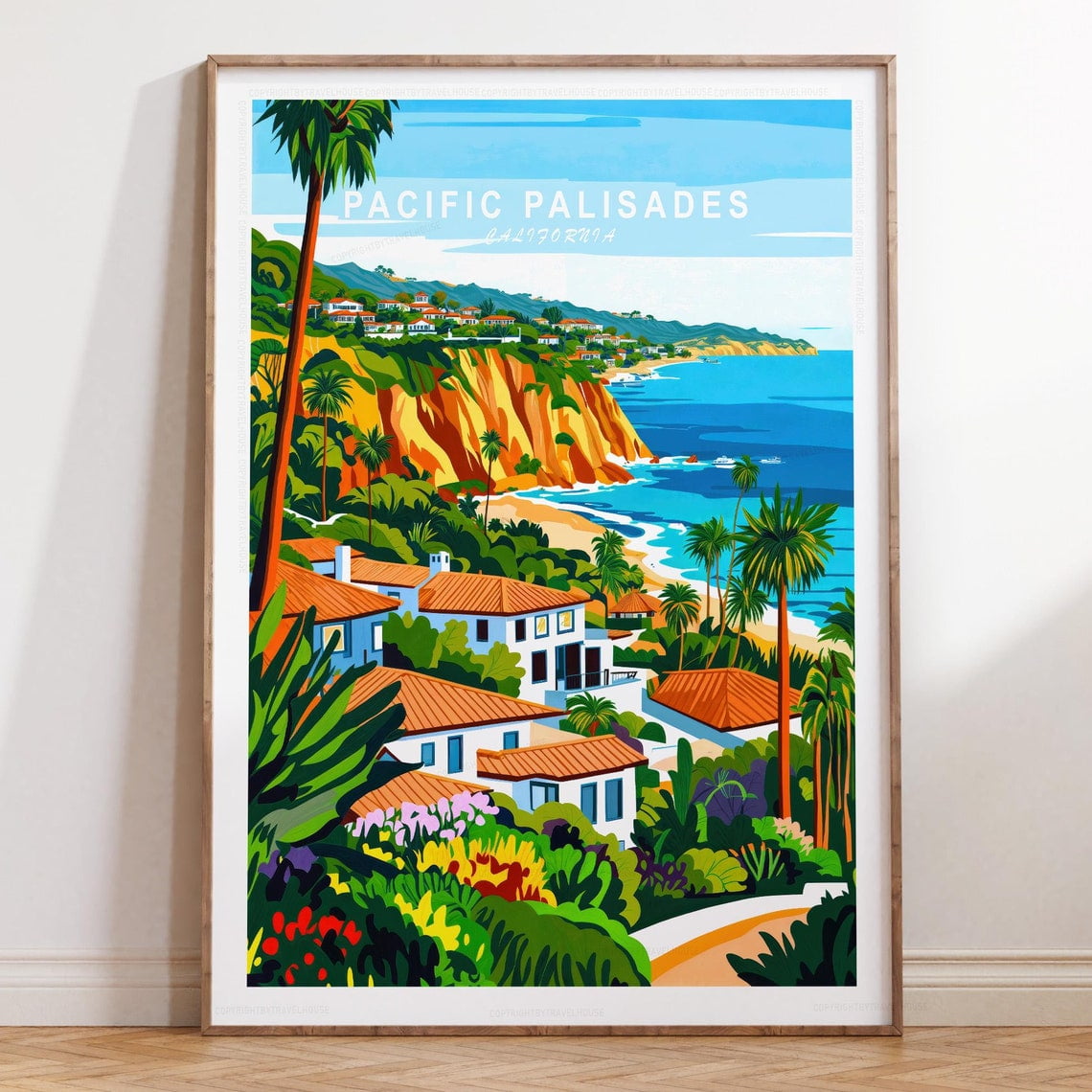 Pacific Palisades California Wall Art, California Print, Pacific ...