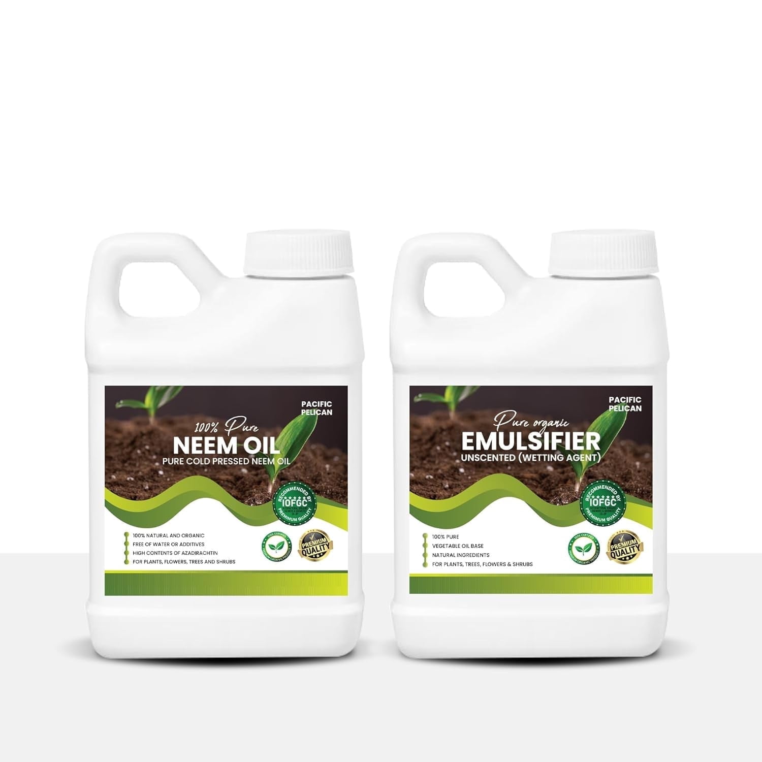 Pacific Pelican 100% Pure Neem Oil & Unscented Emulsifier Combo ...