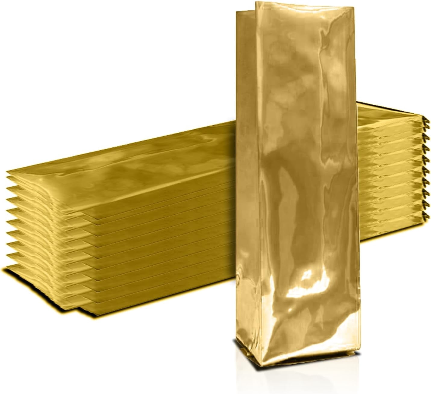 Pacific Pelican Golden Aluminum Foil Bag - 8 oz Heat-Sealed, No-Valve ...