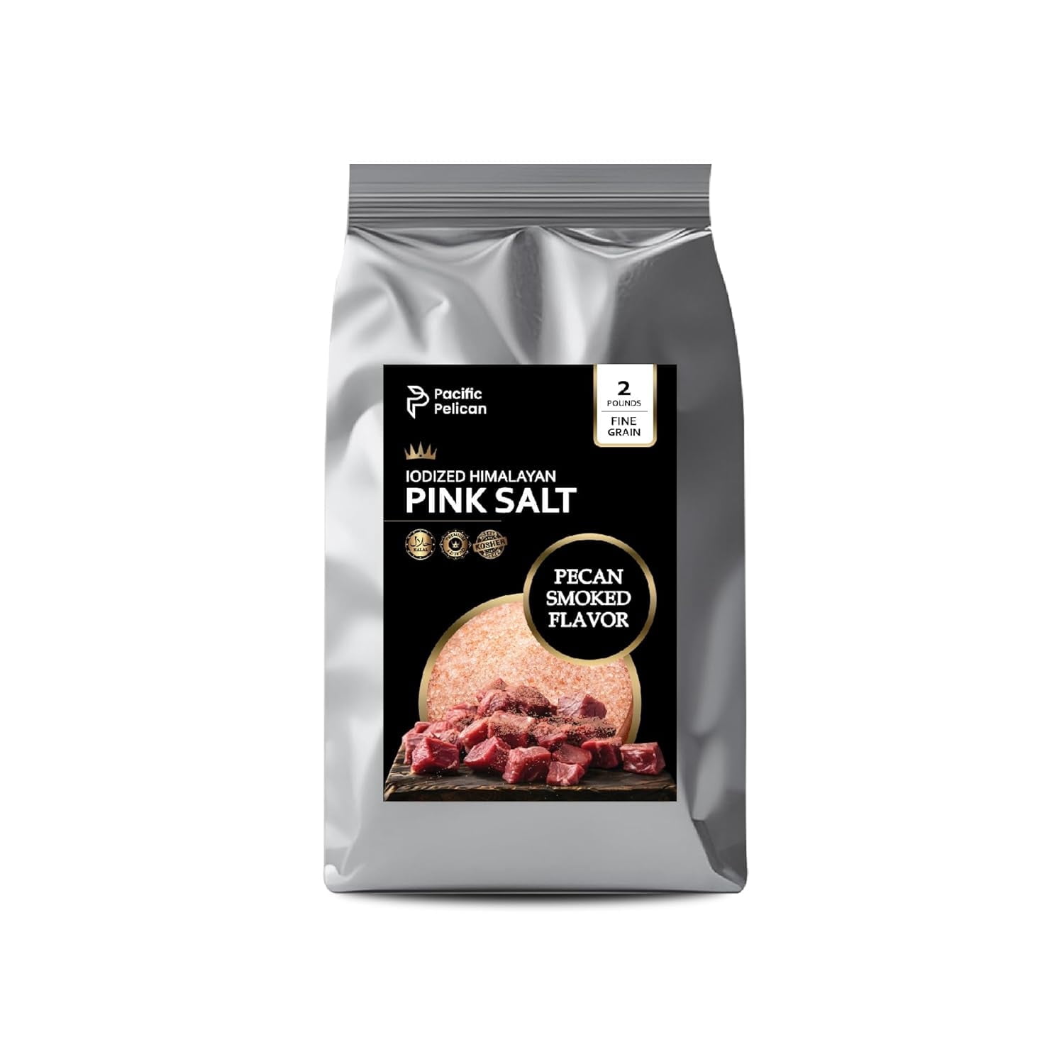 Pacific Pelican Iodized Himalayan Pink Salt – Pecan Smoked Salt – Fine ...