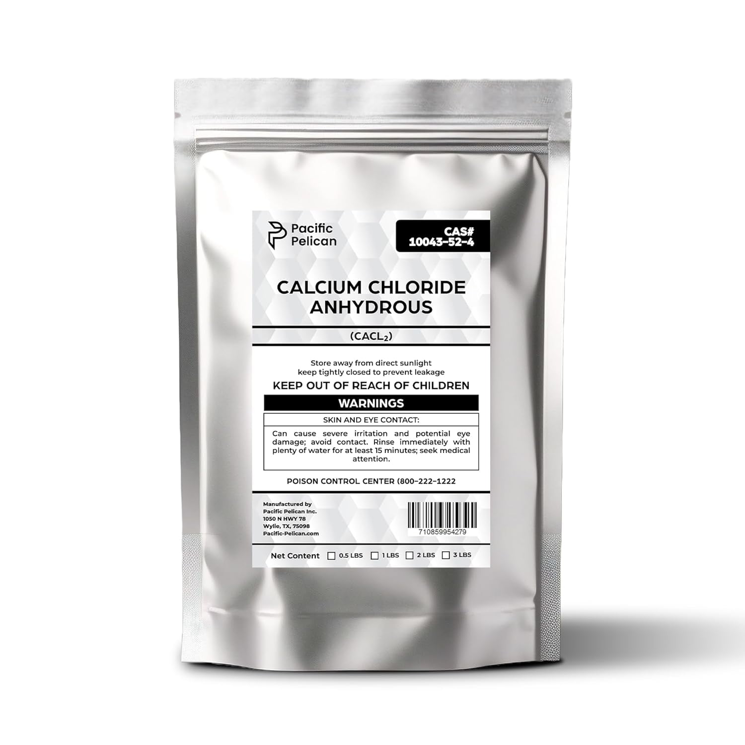 Pacific Pelican's Calcium Chloride Anhydrous (CaCl2) - Chemical (0.5lb ...